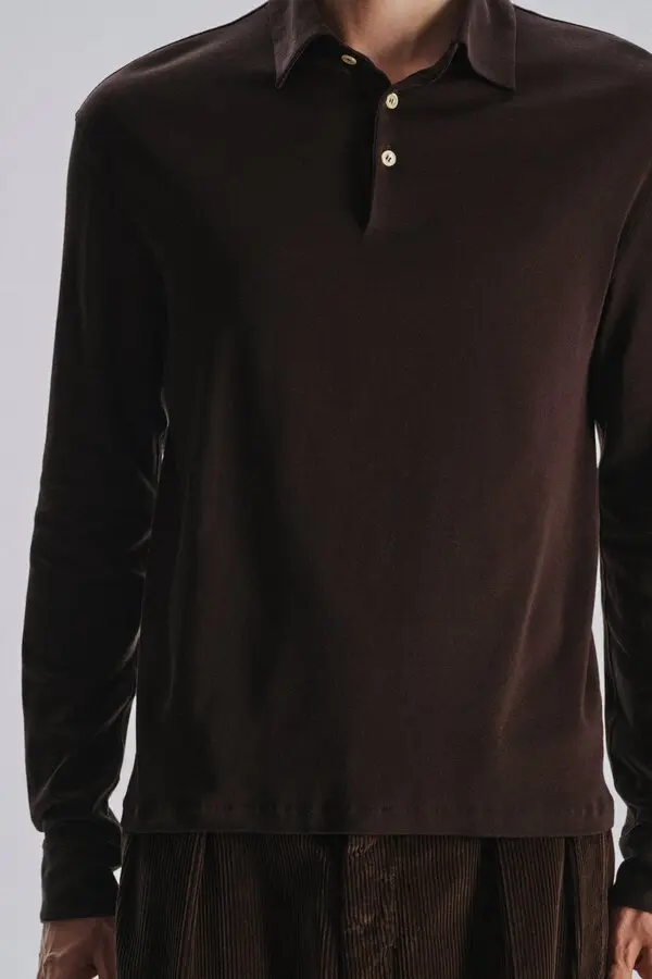 THE ROW Reyes Top - Dark Brown