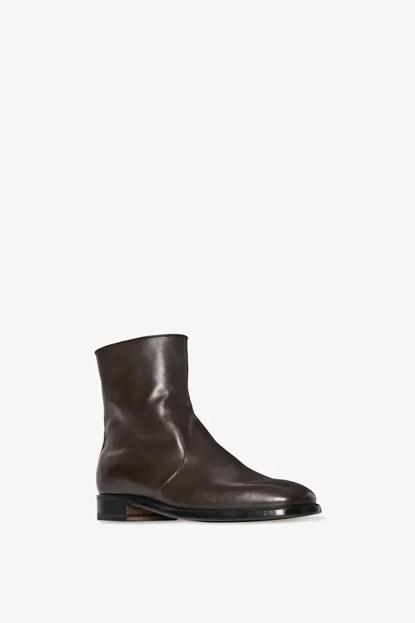 THE ROW Oscar Boot - Lacquer Brown