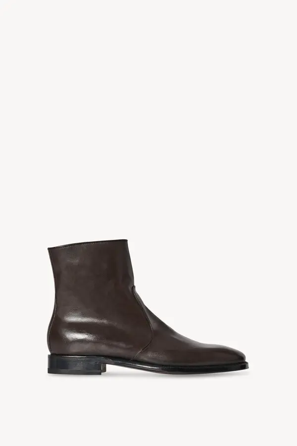 THE ROW Oscar Boot - Lacquer Brown