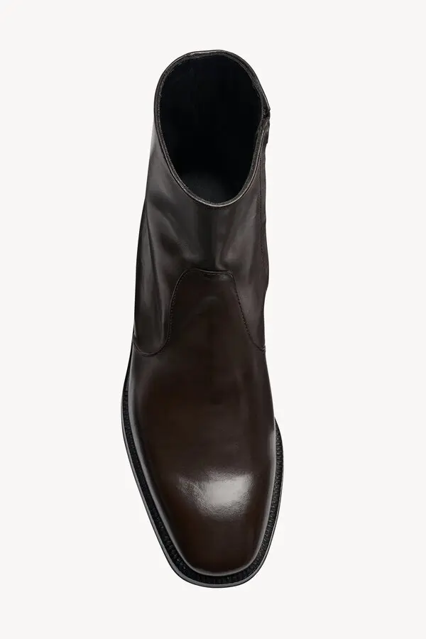 THE ROW Oscar Boot - Lacquer Brown