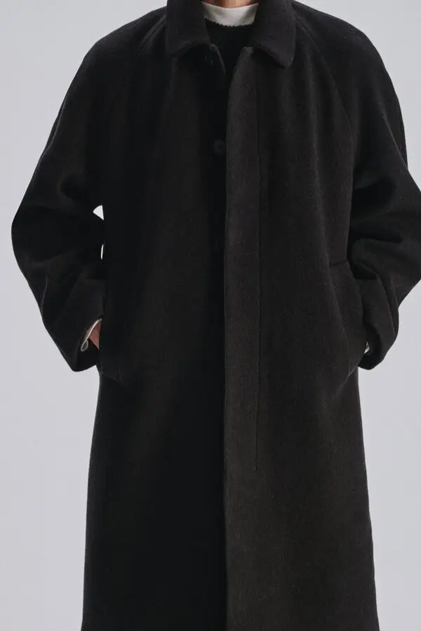 THE ROW Perlin Coat - Dark Charcoal