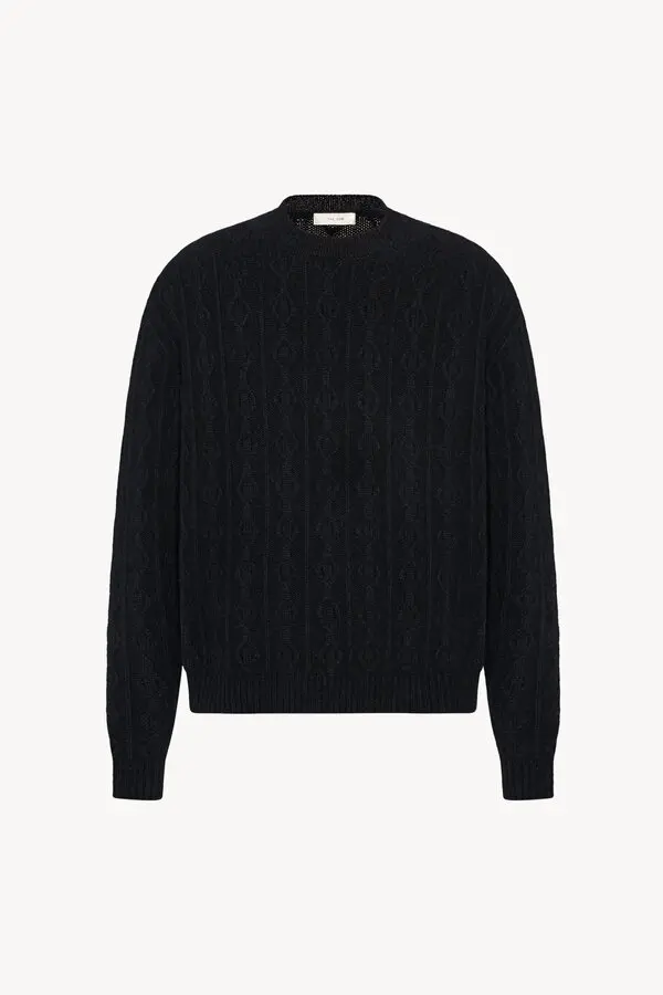 THE ROW Nanni Sweater - Dark Navy Melange