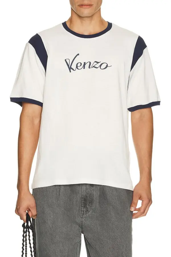 Kenzo Varsity Classic T-shirt In White - Off White