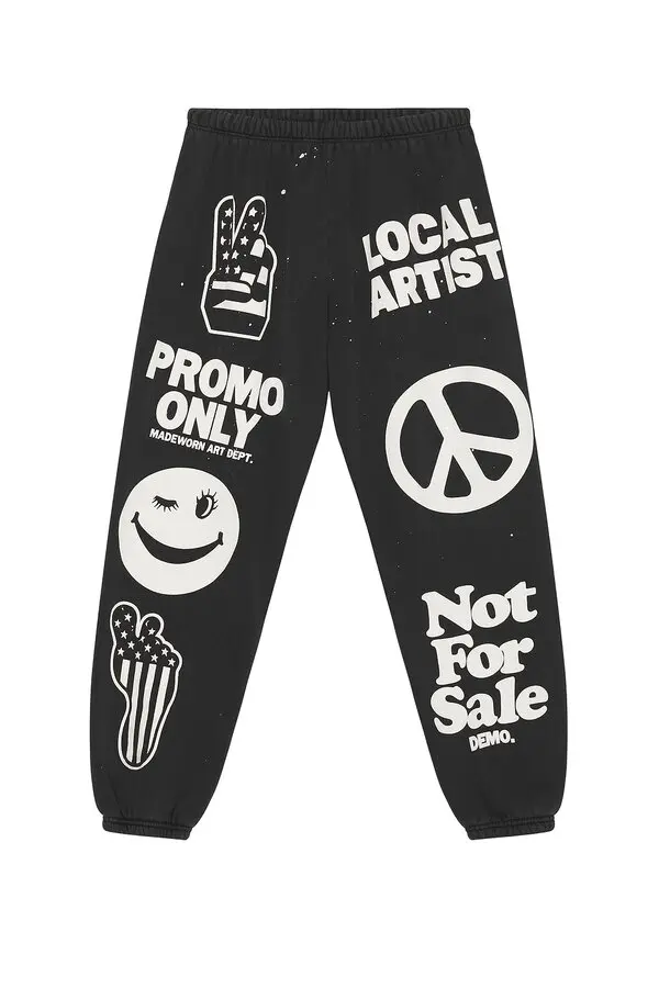 MadeWorn Art Happens P.e. Sweatpants - Coal