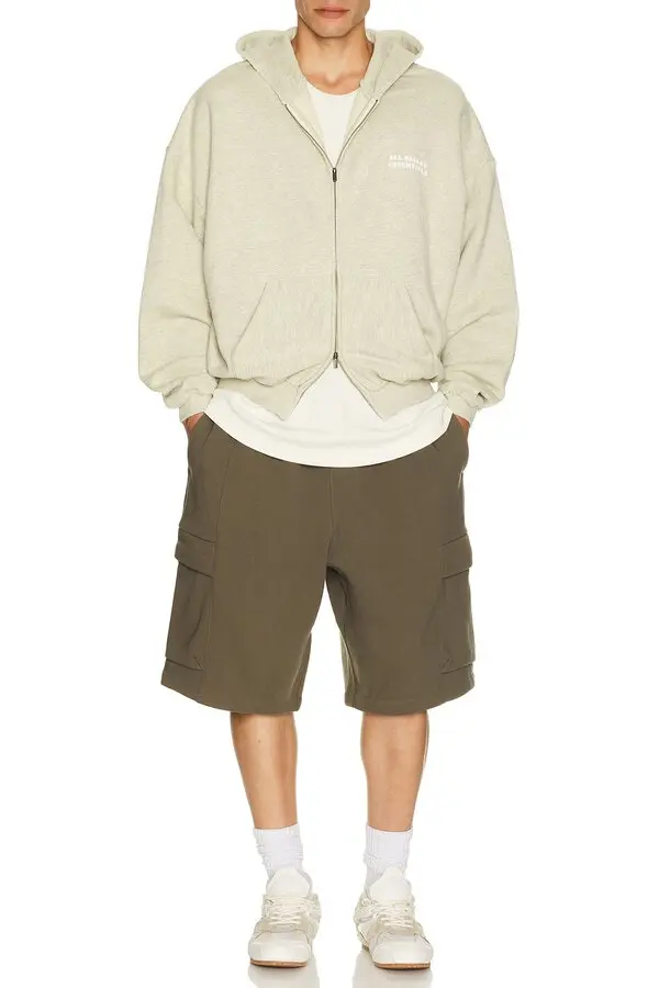 Fear Of God 90's Zip-up Hoodie In Cream