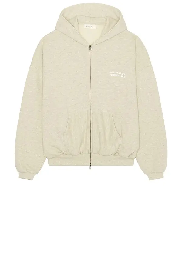 Fear Of God 90's Zip-up Hoodie In Cream