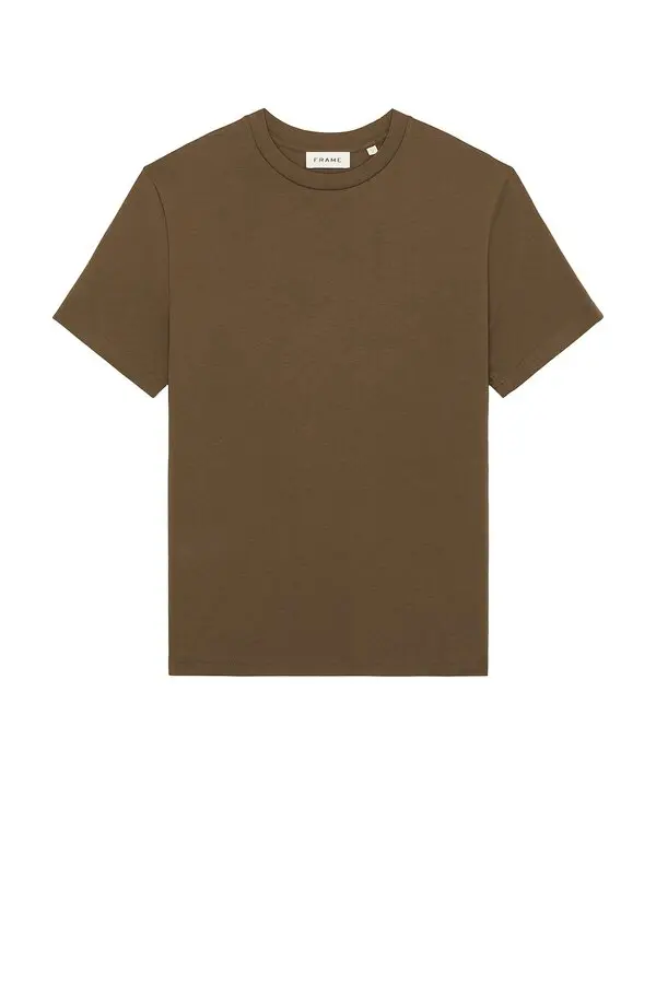 FRAME Short Sleeve Light Cotton Tee - Deep Olive
