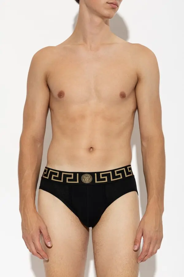 Versace Cotton Briefs With Logo
