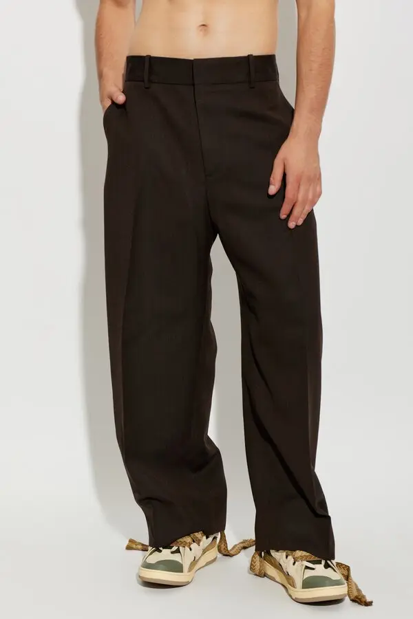 Studio Nicholson Wool Trousers In Fume
