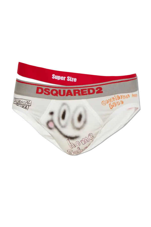 Dsquared2 Briefs With Print - White