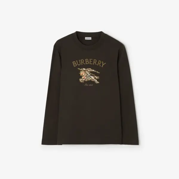 Burberry Knight Check Cotton Long-sleeve T-shirt