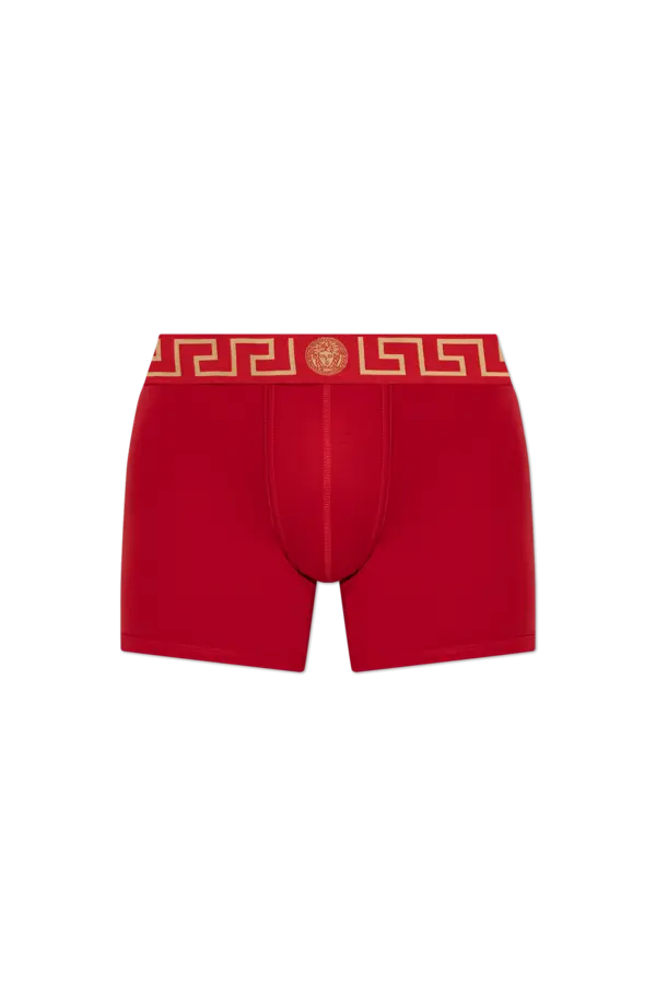 Versace Cotton Boxers With Logo - Red