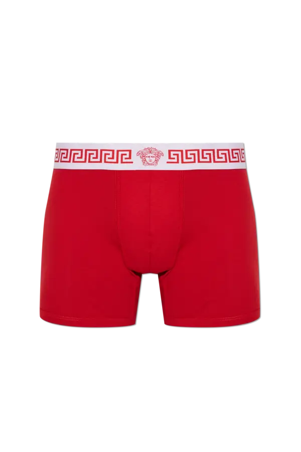 Versace Cotton Boxers With Logo - Red