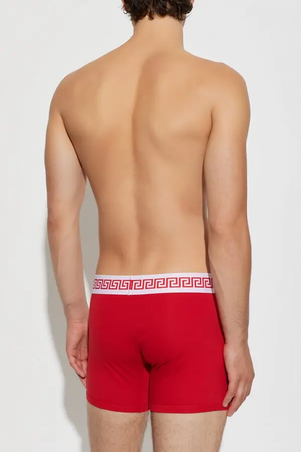 Versace Cotton Boxers With Logo - Red
