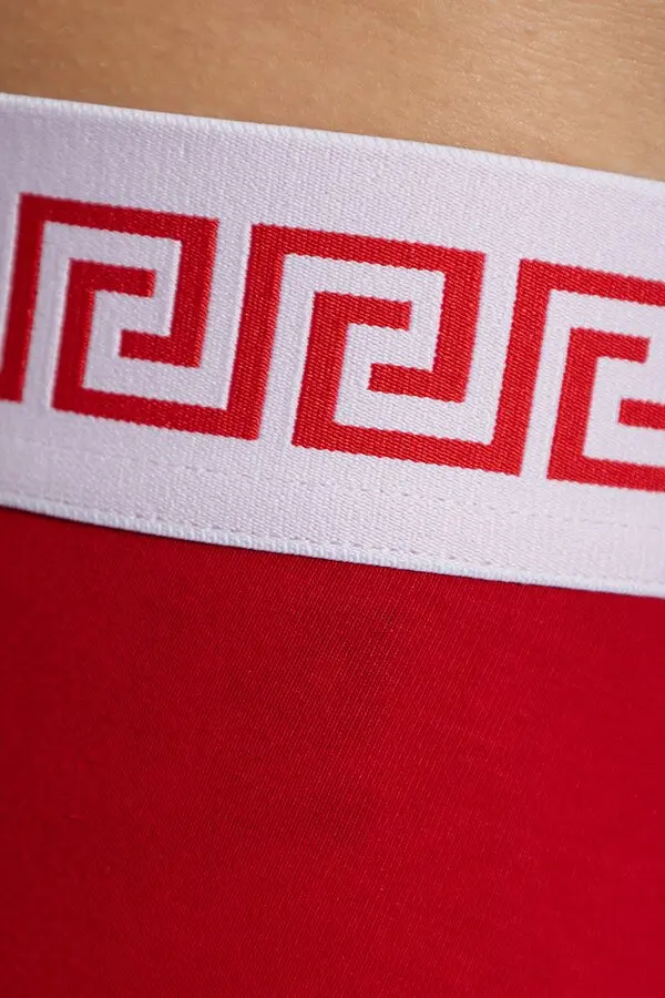 Versace Cotton Boxers With Logo - Red