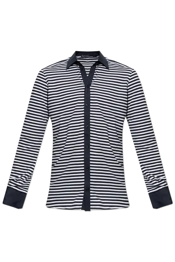 Dolce & Gabbana Shirt With Striped Pattern - Navy Blue