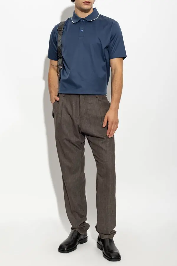 Paul & Shark Polo With Embroidered Logo - Navy Blue