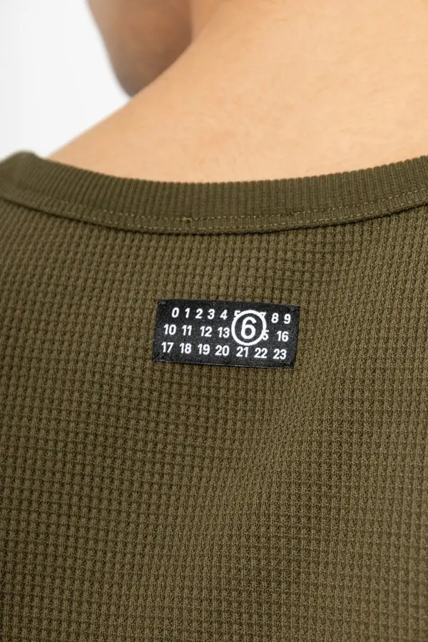 MAISON MARGIELA Sleeveless Ribbed Knit Tank Top - Green