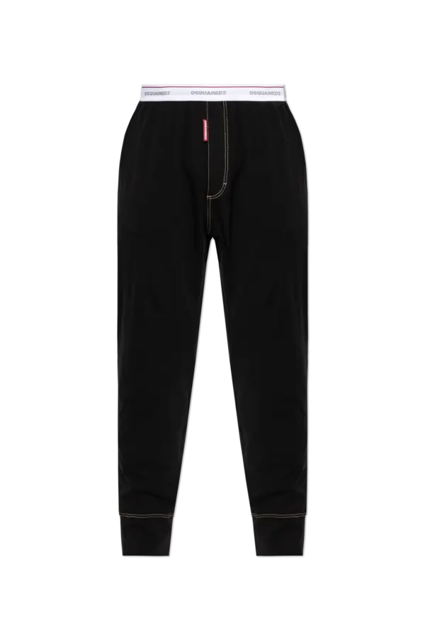 Dsquared2 Cotton Pants From The 'underwear' Line - Black