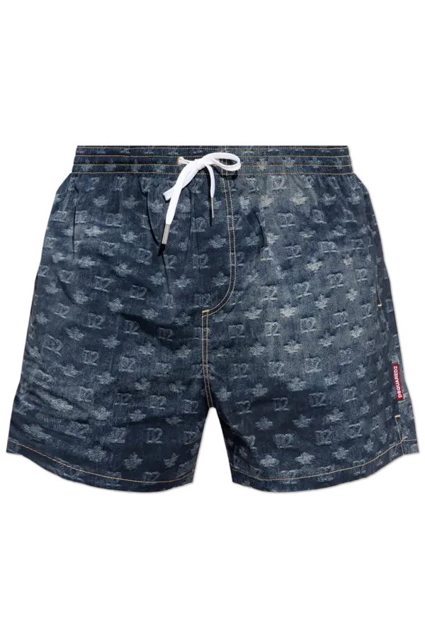 Dsquared2 Monogram Swim Shorts - Navy Blue