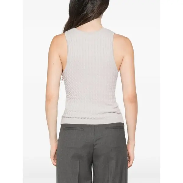 LISA YANG Grey Tops Vests & Tank Tops