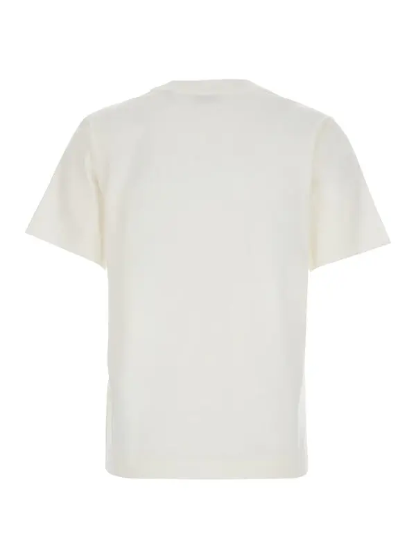 Burberry Cotton T-shirt With Ekd Logo Embroidery - Multicolor