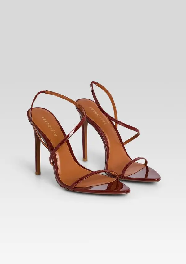 Retrofete Naomi Strappy High Heel Sandals - Cigar
