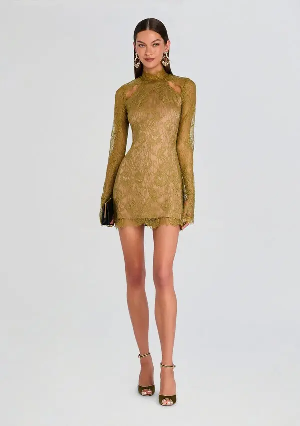 Retrofete Gilana Lace Mini Dress - Basil