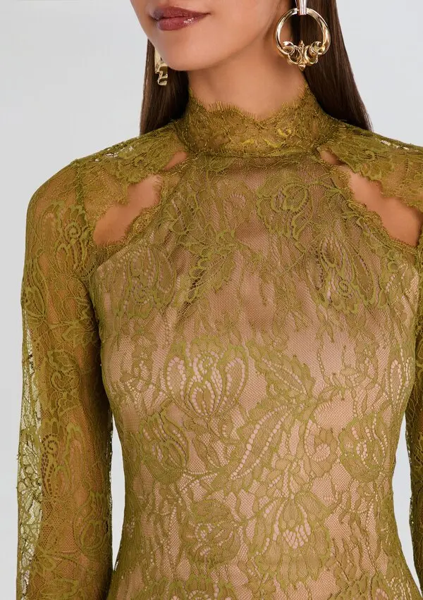 Retrofete Gilana Lace Mini Dress - Basil