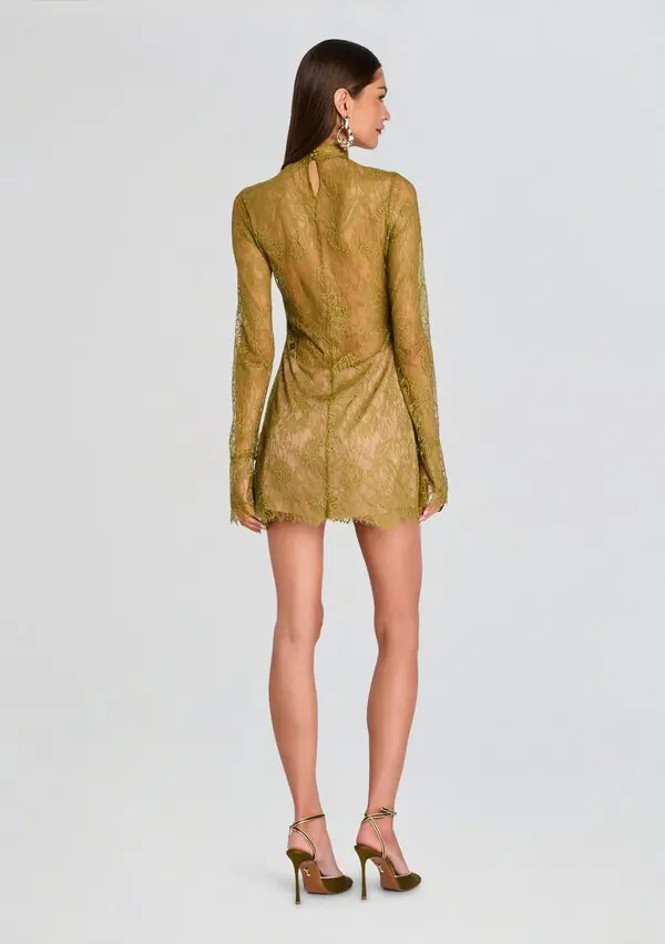 Retrofete Gilana Lace Mini Dress - Basil