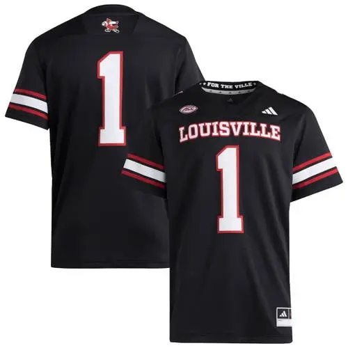 Adidas 1 Louisville Cardinals Premier Strategy Jersey - Black