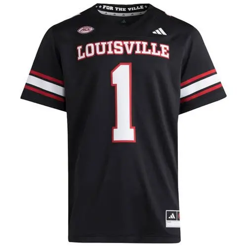 Adidas Louisville Cardinals Premier Strategy Jersey By - Black