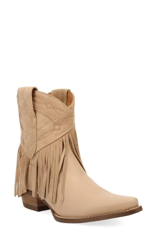 DINGO Last Ride Fringe Western Boots - Sand