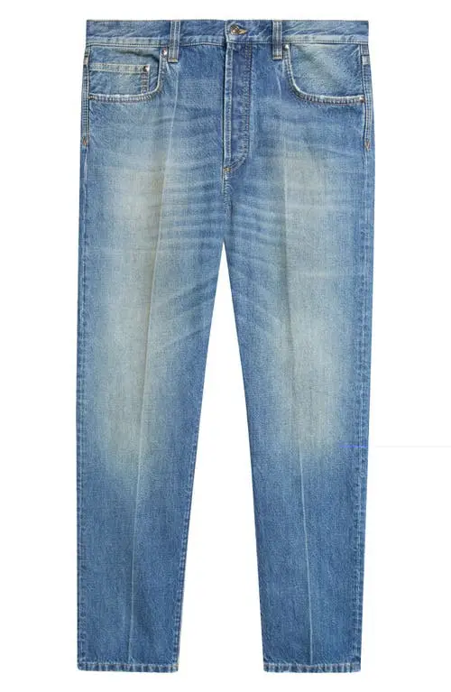 Versace Distressed Straight Leg Jeans