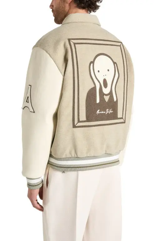 Manière De Voir Le Galerie Varsity Jacket With Patchwork Embroidery