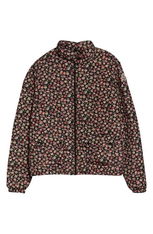 Moncler Florlans Floral Zip Jacket - Check Black