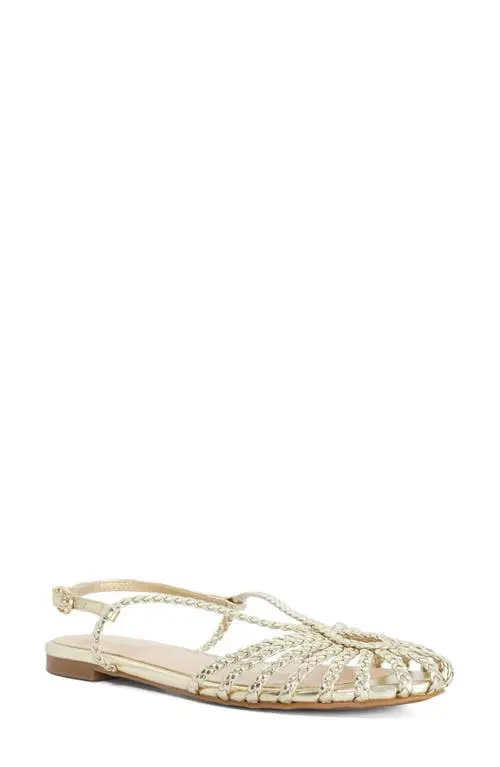 Dune London Hoopla Flat Sandal - Gold