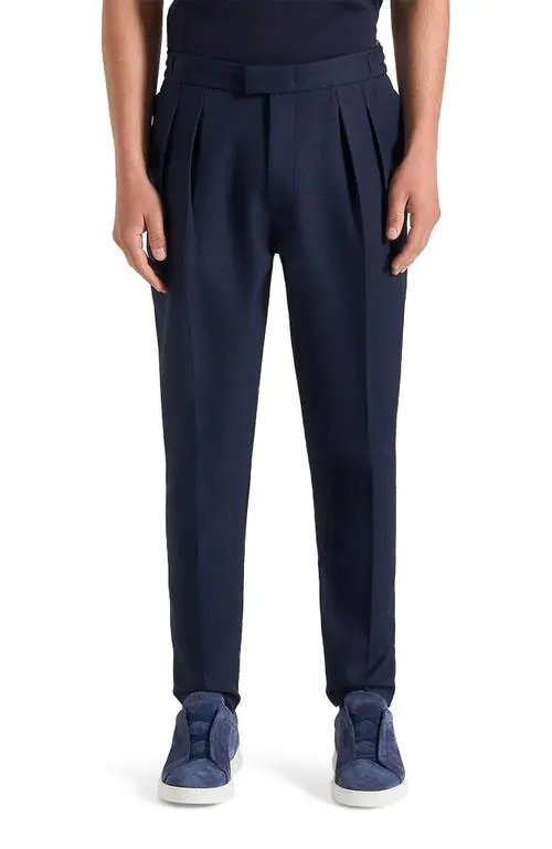 Manière De Voir Hubert Slim Tailored Trousers - Navy