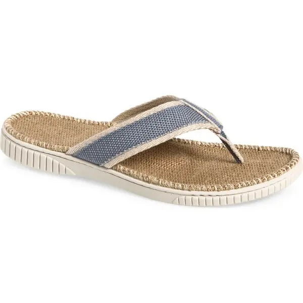 SOLSTITCH Avalon Nature's Weave Jute Flip Flop - Blue