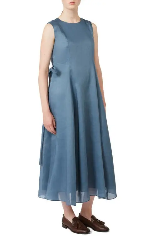 Max Mara Aquile Sleeveless Midi Dress - Sky Blue