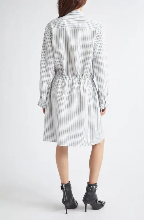 R13 Stripe Drop Neck Shirtdress