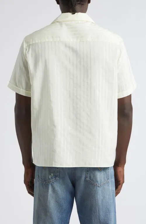 Versace Micro Greca Cotton & Silk Short Sleeve Button-up Shirt