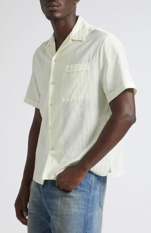 Versace Micro Greca Cotton & Silk Short Sleeve Button-up Shirt