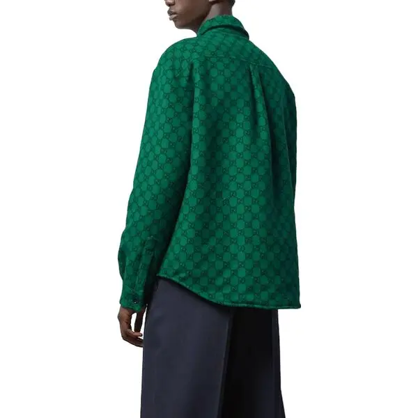Gucci Gg Wool Flannel Padded Jacket