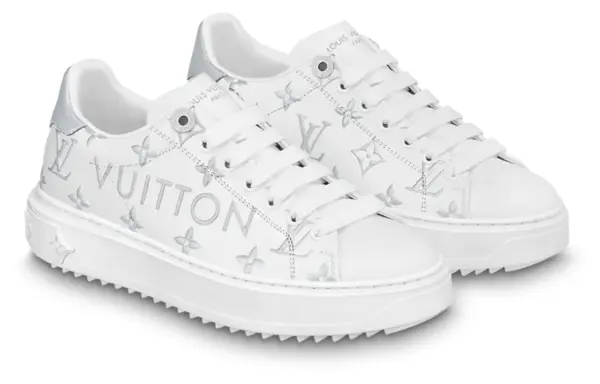LOUIS VUITTON Time Out Sneakers - White/silver