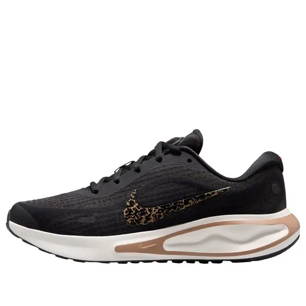 Nike Journey Run "black Fusion Red Sail" Sneakers - Black/fusion Red/sail