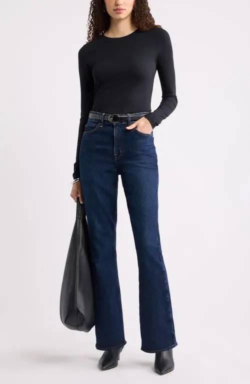 Nordstrom Pima Cotton & Tencel Modal Long Sleeve T-shirt - Black
