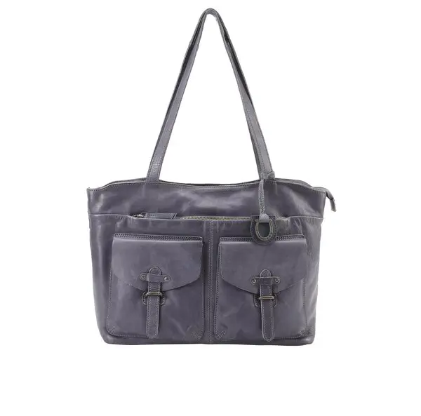 LLOYD BAKER Violetta Washed Leather Shopper Shoulder Bag