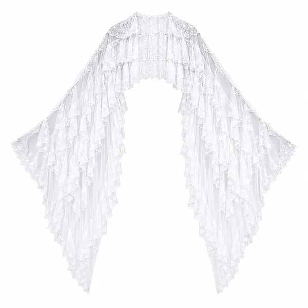 HARMONIA NY Angels After Dark Kimono Harmonia X Kikiriki Lace Kimono - White