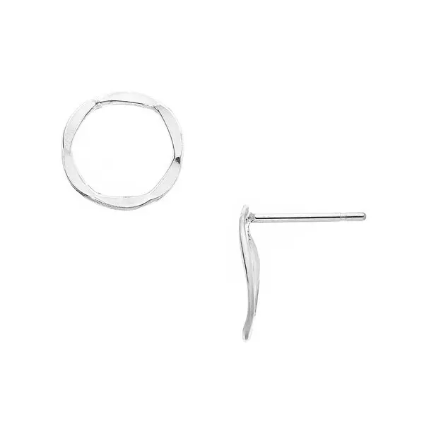 HEATHER HAWKINS Circle Stud Earrings Eleven Millimeters Sterling - Silver